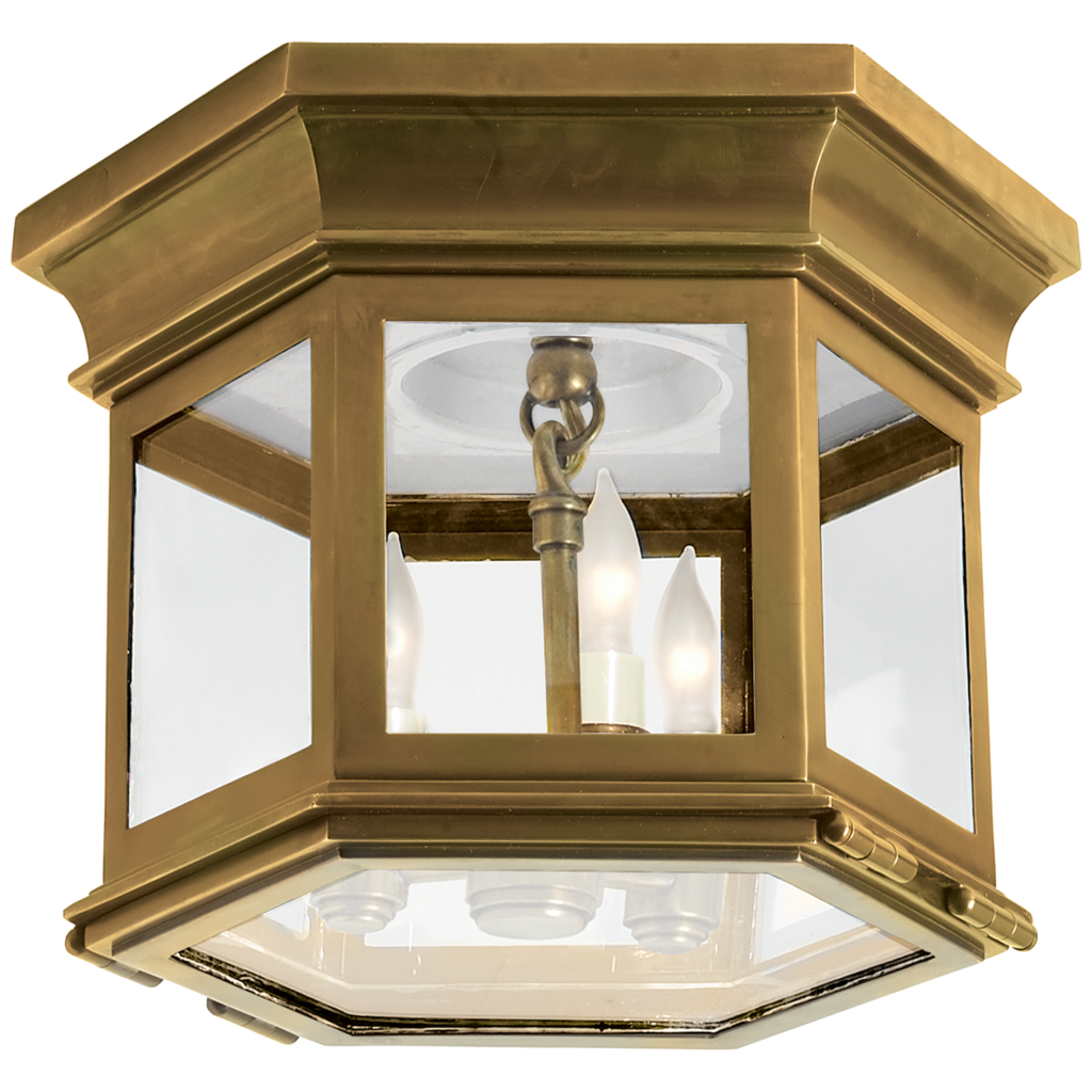 Club Small Hexagonal Flush Mount - Westlake Village Lighting